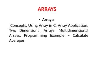 ARRAYS IN PROGRAMMING FOR PROBLEM SOLVING.pptx