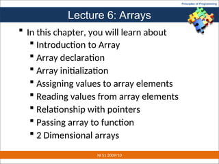 Arrays in c programing. practicals and .ppt