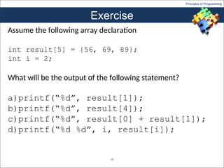 Arrays in c programing. practicals and .ppt