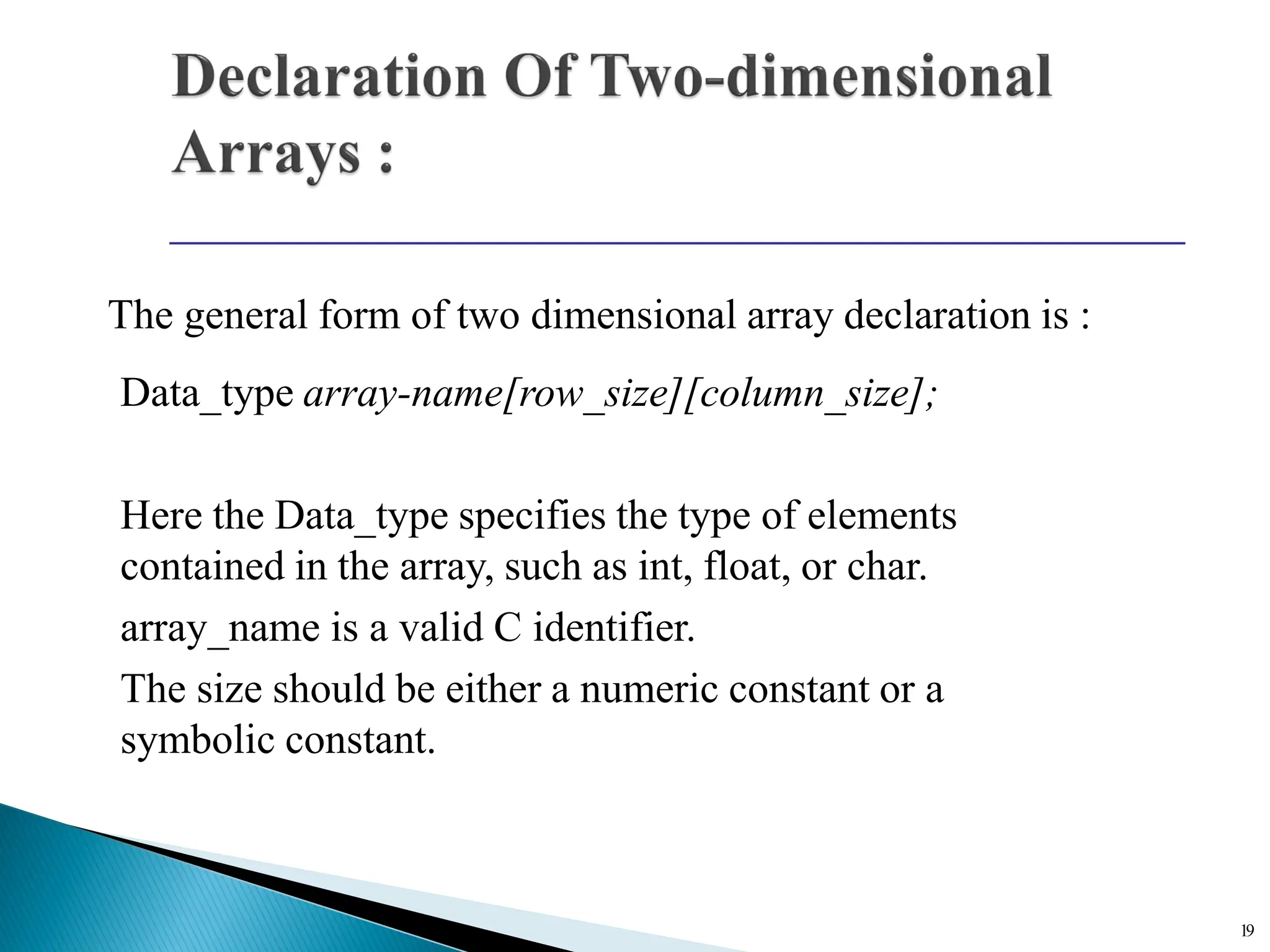 ARRAYS AS DATA STRUCTURES IN C PROGRAMMING | PDF