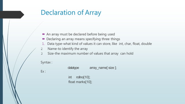 Arrays accessing using for loops | PPT