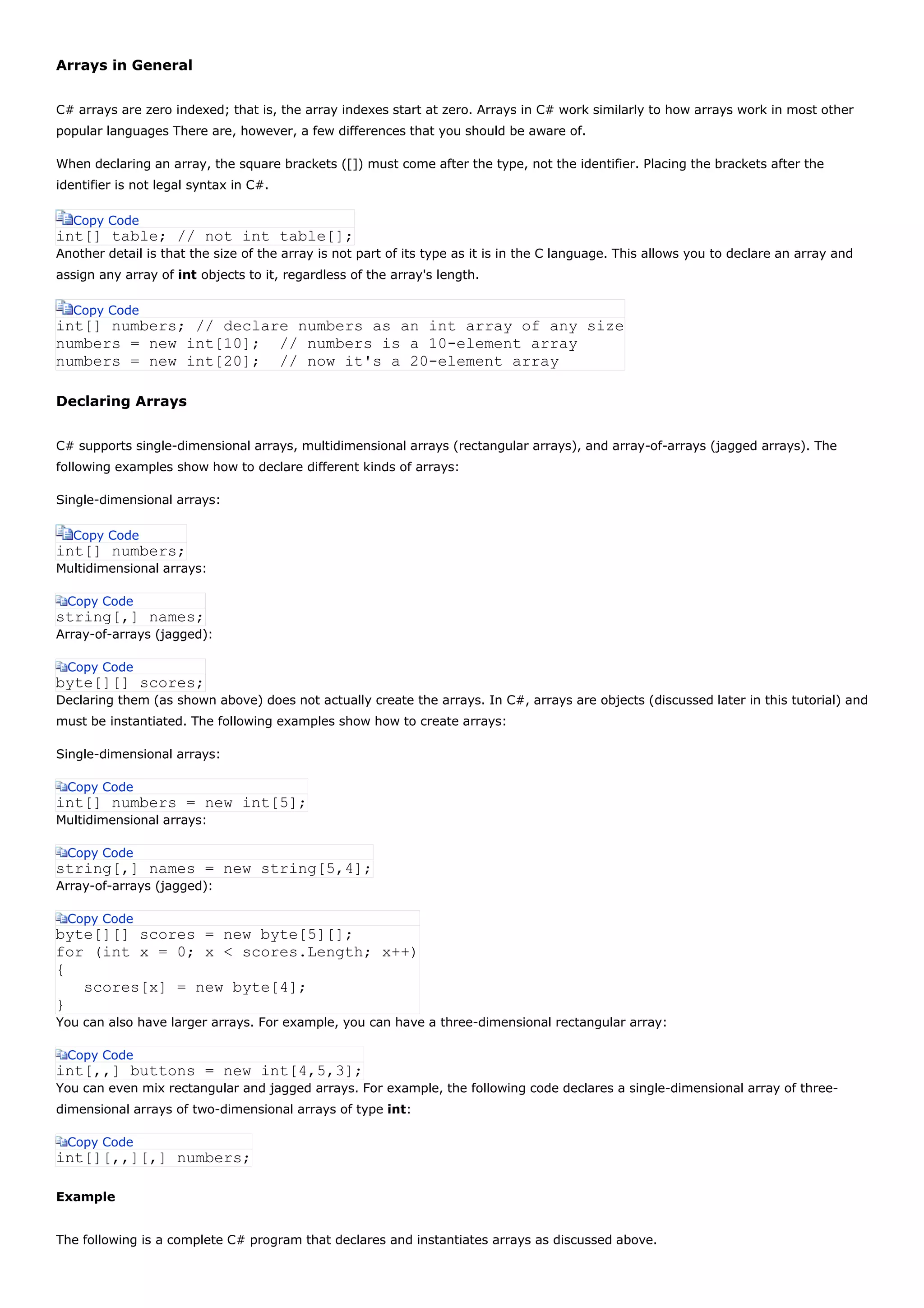 Arrays In General | PDF