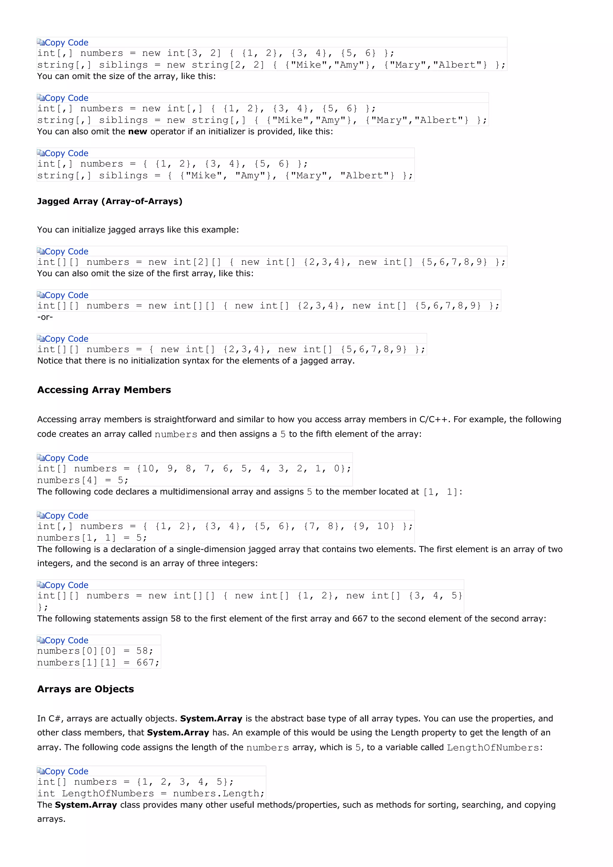Arrays In General | PDF
