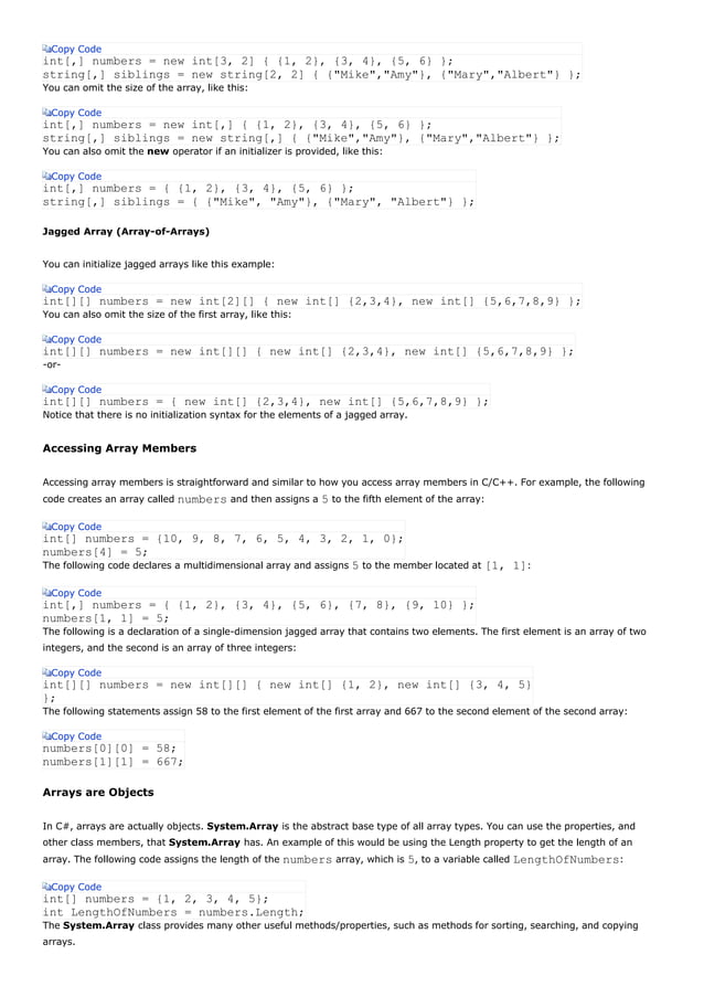Arrays In General | PDF