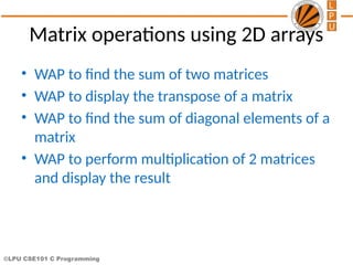 Arrays 2d Arrays 2d Arrays 2d Arrrays 2d | PPT