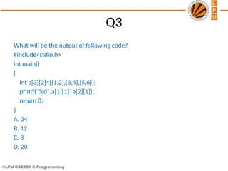 Arrays 2d Arrays 2d Arrays 2d Arrrays 2d | PPT