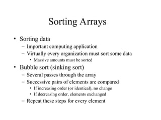 its arrays ppt for first year students . | PPT