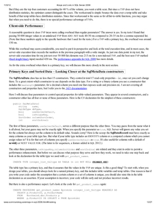 Arrays and lists in sql server 2008 | PDF