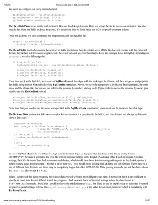 Arrays and lists in sql server 2008 | PDF