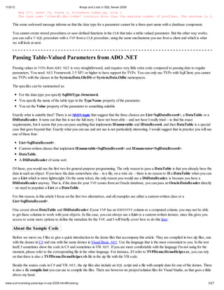 Arrays and lists in sql server 2008 | PDF