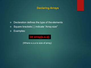 Arrays basics | PPT