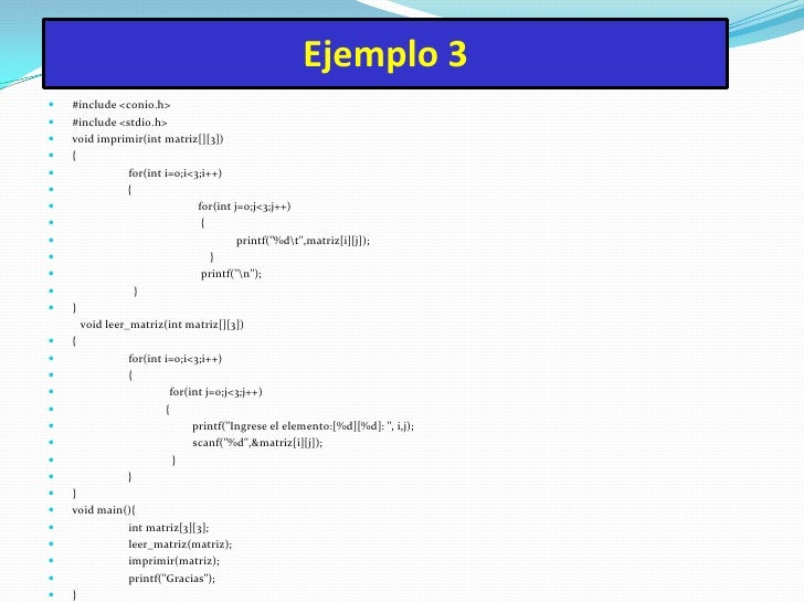 Arrays bidimensionales