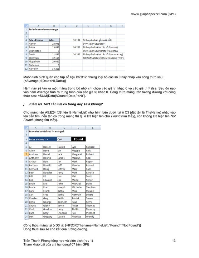 Arrays formulas rev1 | PDF