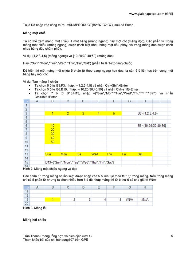 Arrays formulas rev1 | PDF Arrays formulas rev1 | PDF