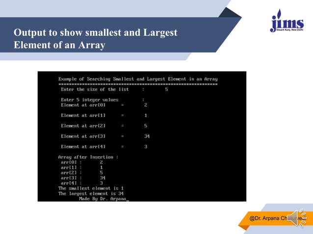 Arrays Fundamentals Unit II | PPT