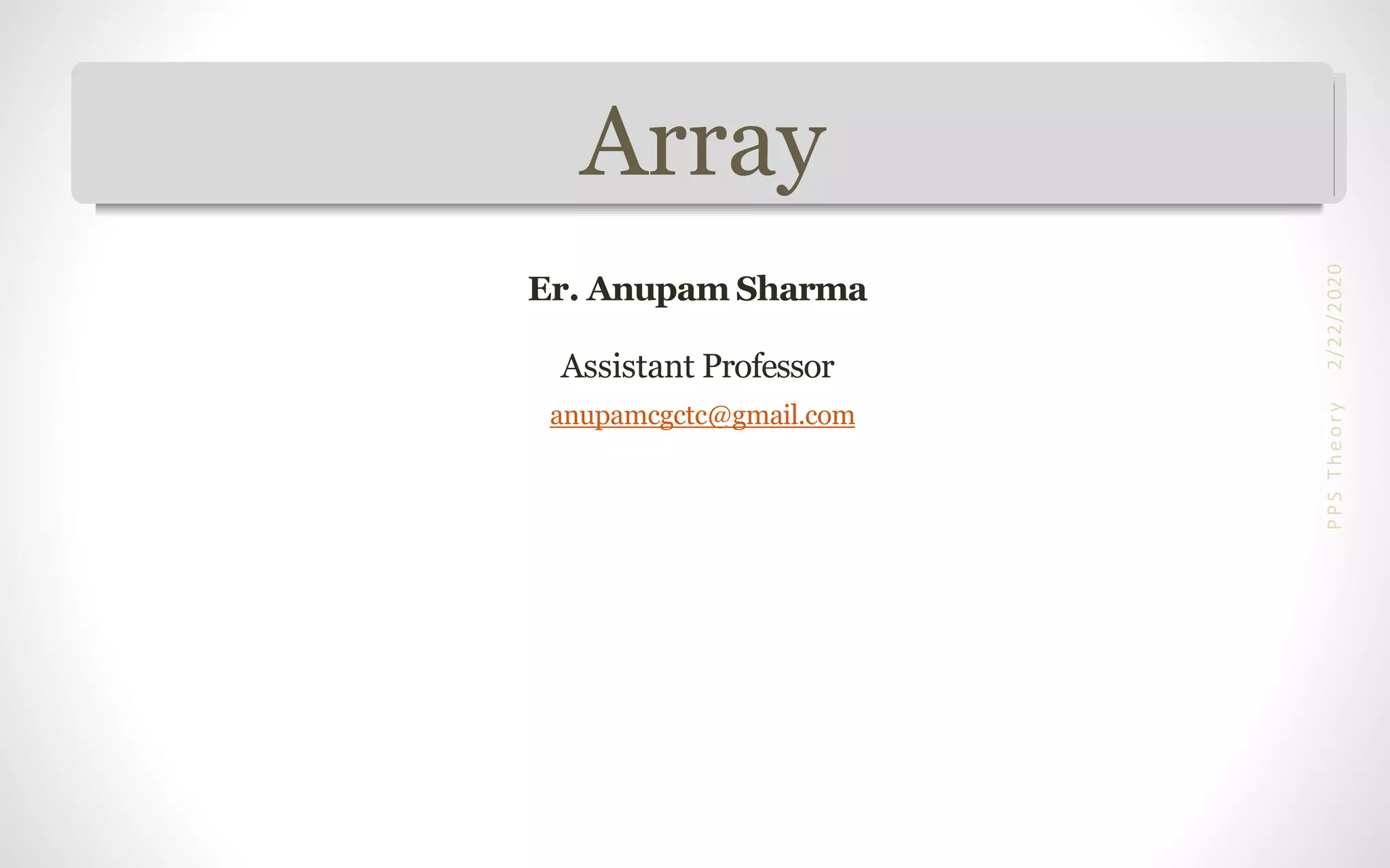 Arrays in c | PPT