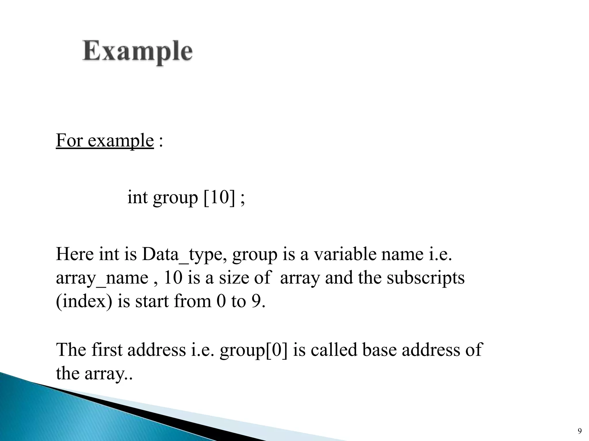 Arrays in c | PPTX