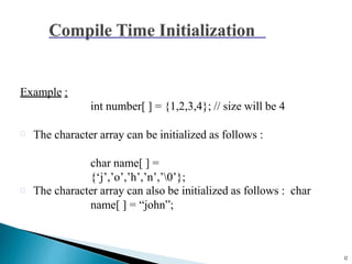 Arrays in c | PPTX