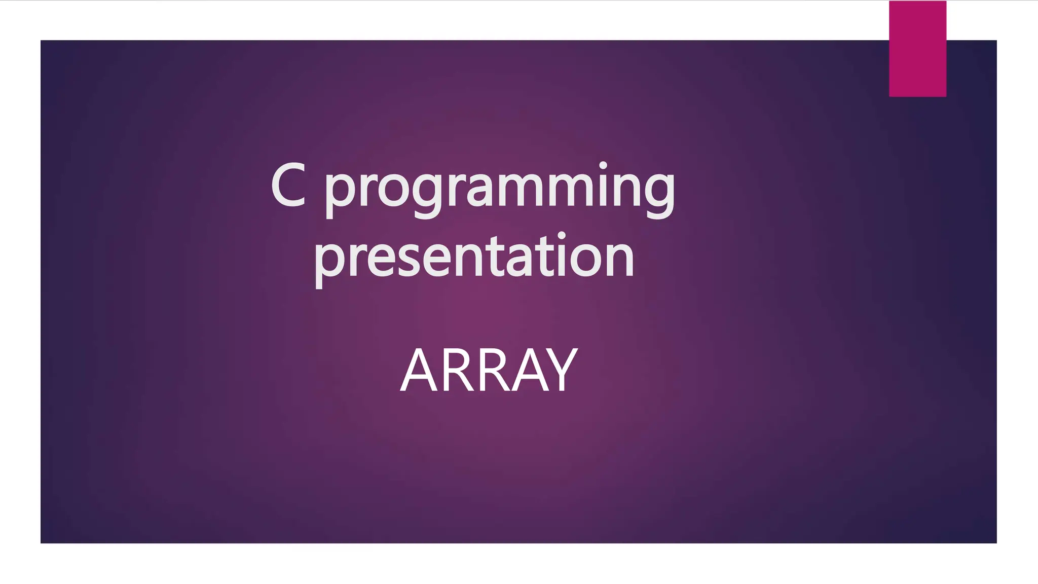 Arrays In Cpptx 