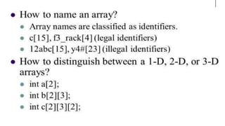 Arrays in C - Programing for.pptxpro framing | PPT