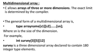 Arrays in c unit iii chapter 1 mrs.sowmya jyothi | PDF