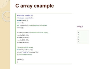 Arrays in c language | PPTX