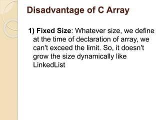 Arrays in c v1 09102017 | PPT
