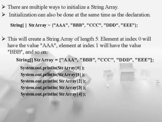 Arrays in java | PPT
