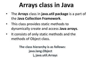 Arrays And With Its Types And Elements In Java | Ppt