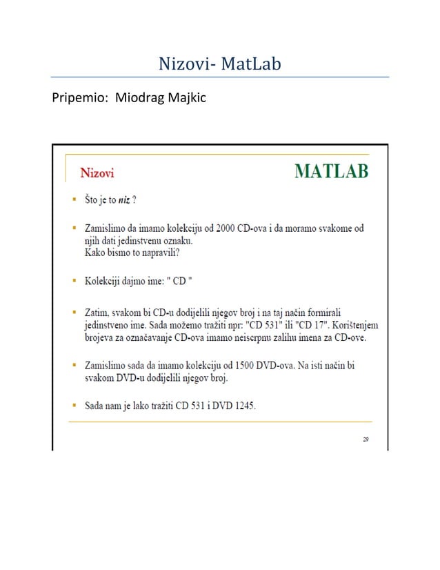 Arrays in matlab | DOCX