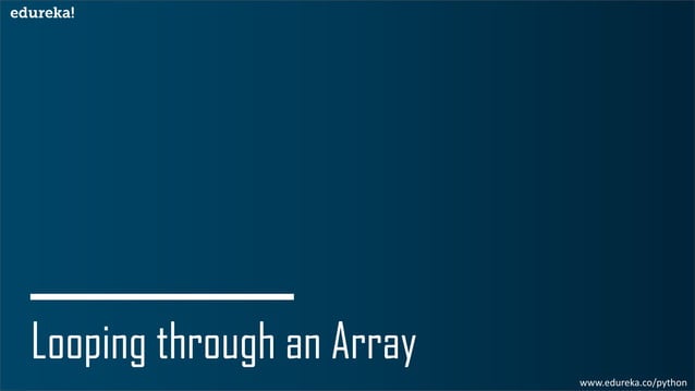 Arrays In Python | Python Array Operations | Edureka | PPT Arrays In Python | Python Array Operations | Edureka | PPT