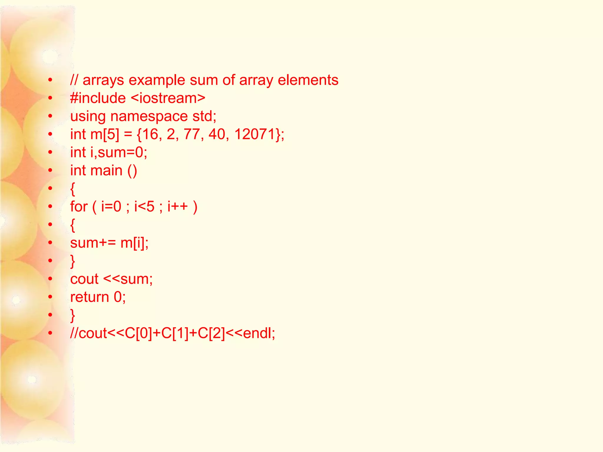 Arrays matrix 2020 ab | PPT
