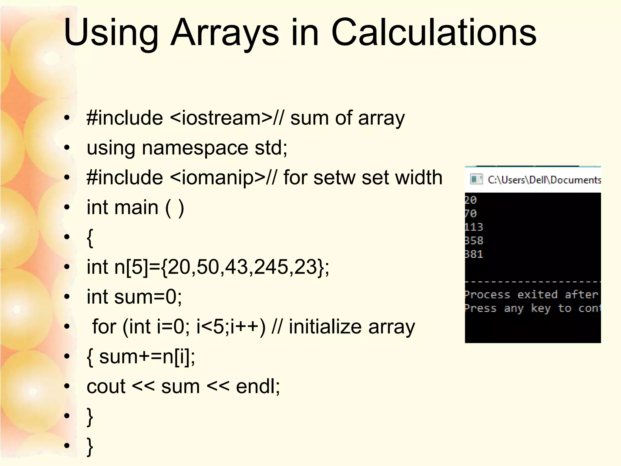 Arrays matrix 2020 ab | PPT