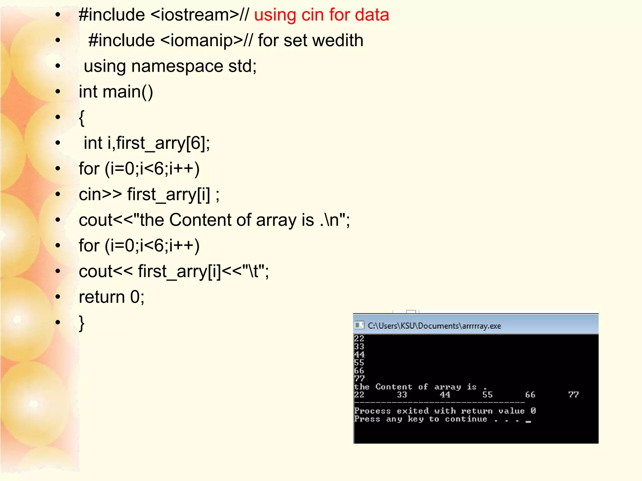 Arrays matrix 2020 ab | PPT