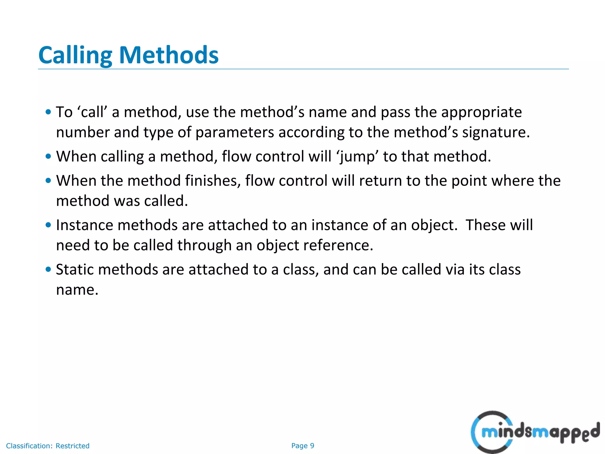 Session 08 - Arrays and Methods | PPTX