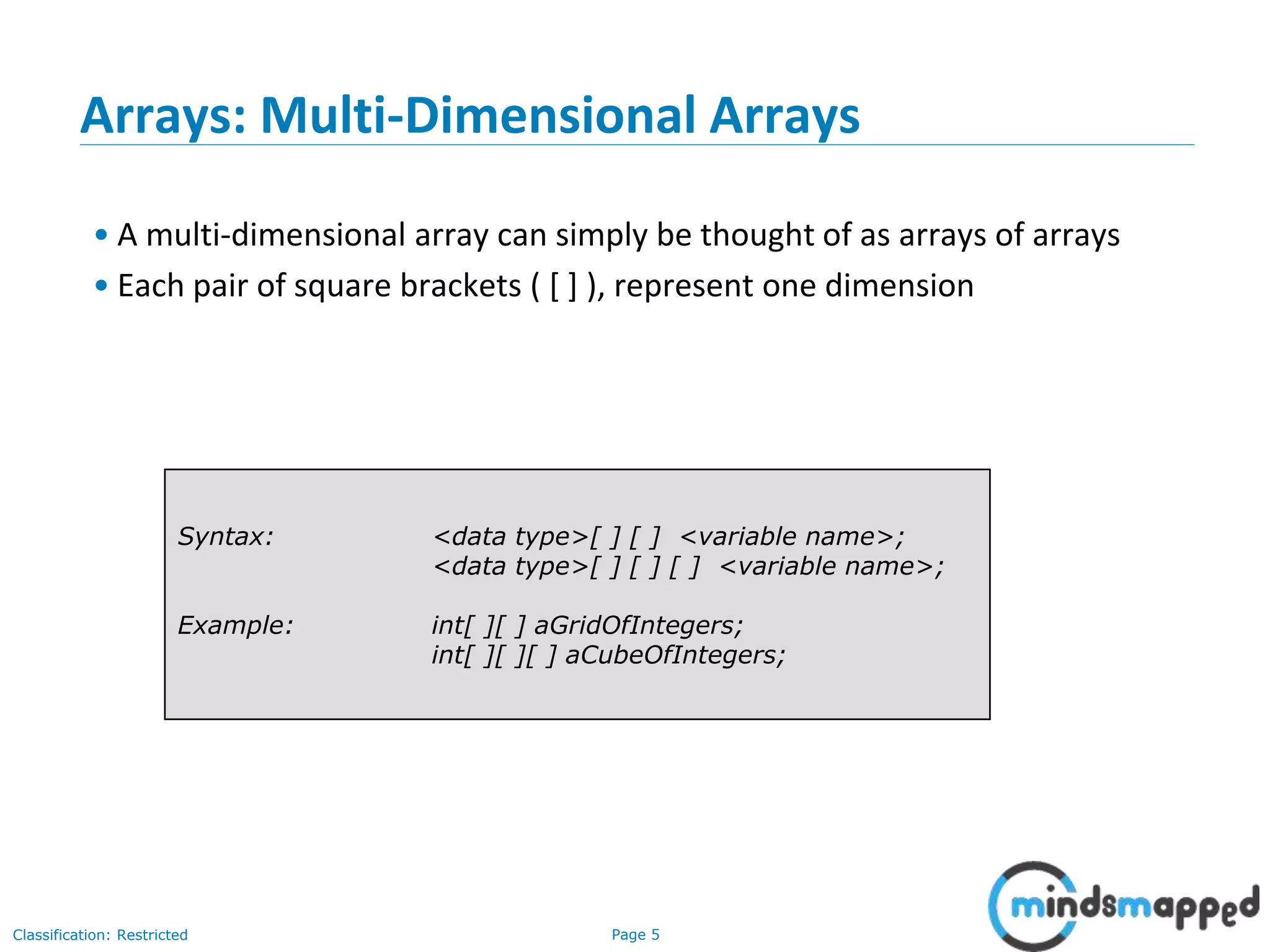 Session 08 - Arrays and Methods | PPTX