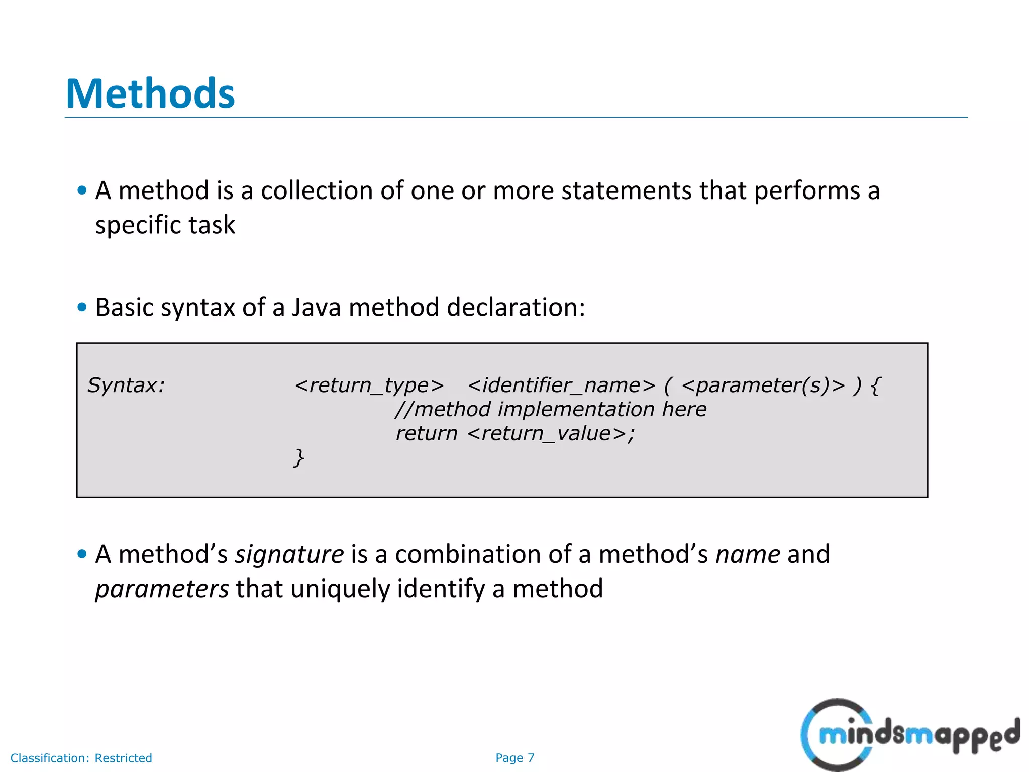 Session 08 - Arrays and Methods | PPTX