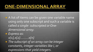 Arrays,string and vector | PPTX