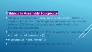 Arrays, Strings & Loops in assembly Language.pptx