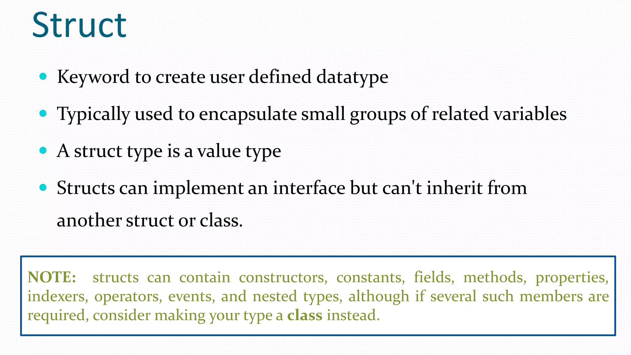 Arrays, Structures And Enums | PPTX