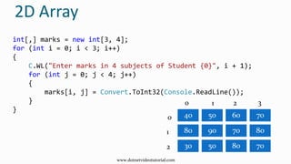 Arrays, Structures And Enums | PPTX