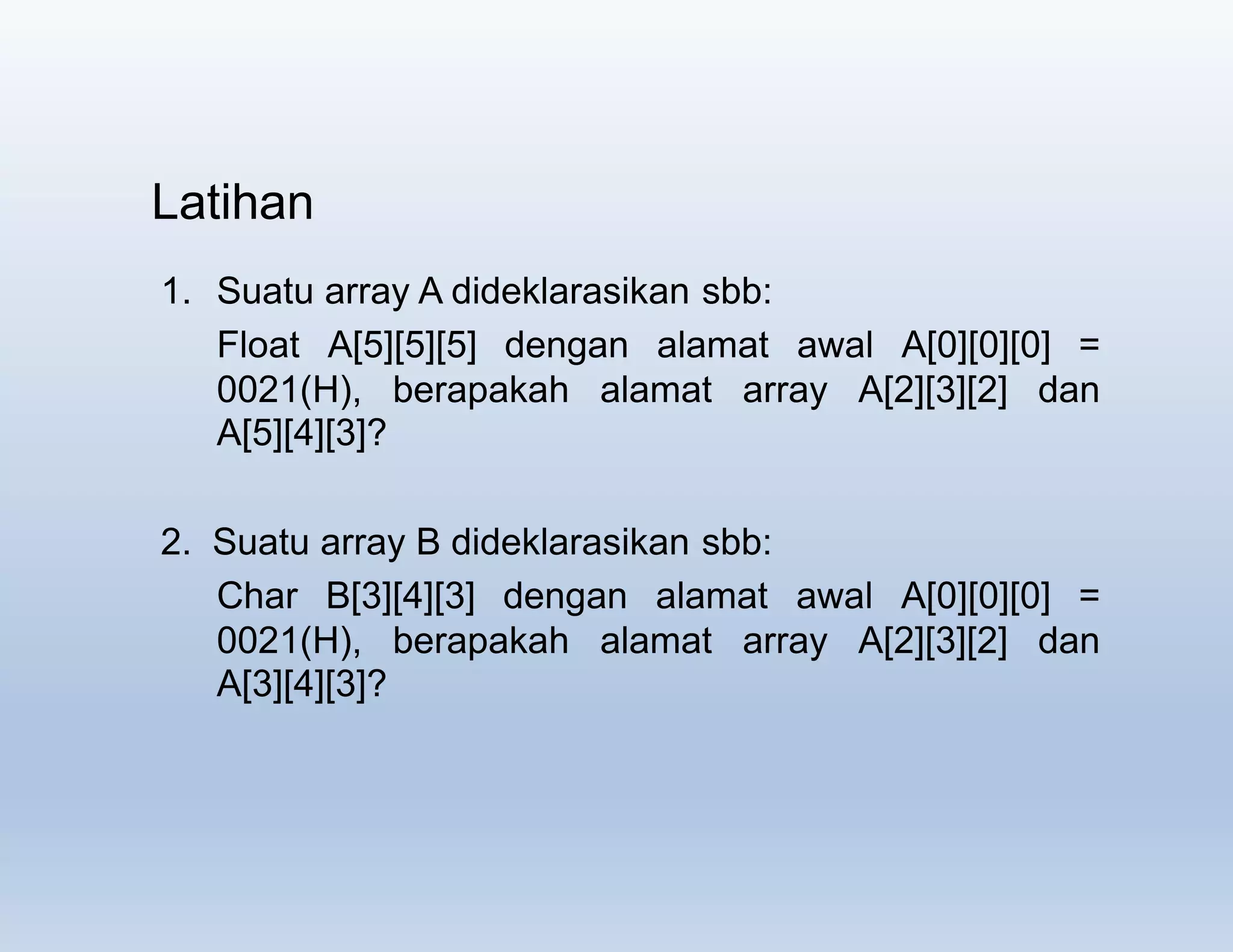 Array Dimensi banyak struktur data pertemuan ke 3 | PPTX