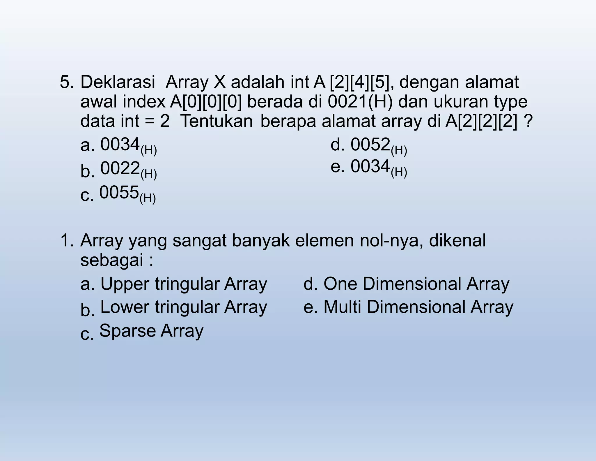Array Dimensi banyak struktur data pertemuan ke 3 | PPTX