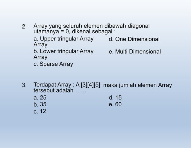 Array Dimensi banyak struktur data pertemuan ke 3 | PPTX