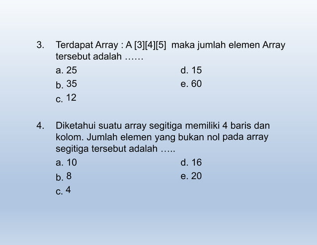 Array Dimensi banyak struktur data pertemuan ke 3 | PPTX