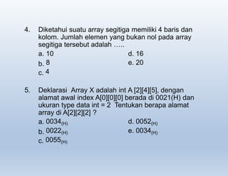 Array Dimensi banyak struktur data pertemuan ke 3 | PPTX