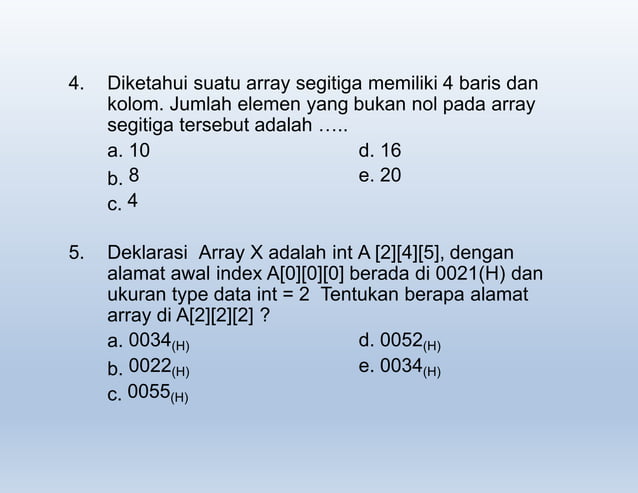 Array Dimensi banyak struktur data pertemuan ke 3 | PPTX