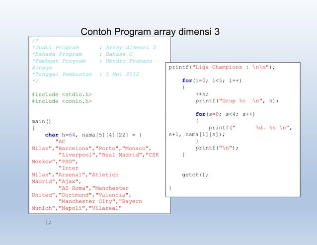 Array Dimensi banyak struktur data pertemuan ke 3 | PPTX