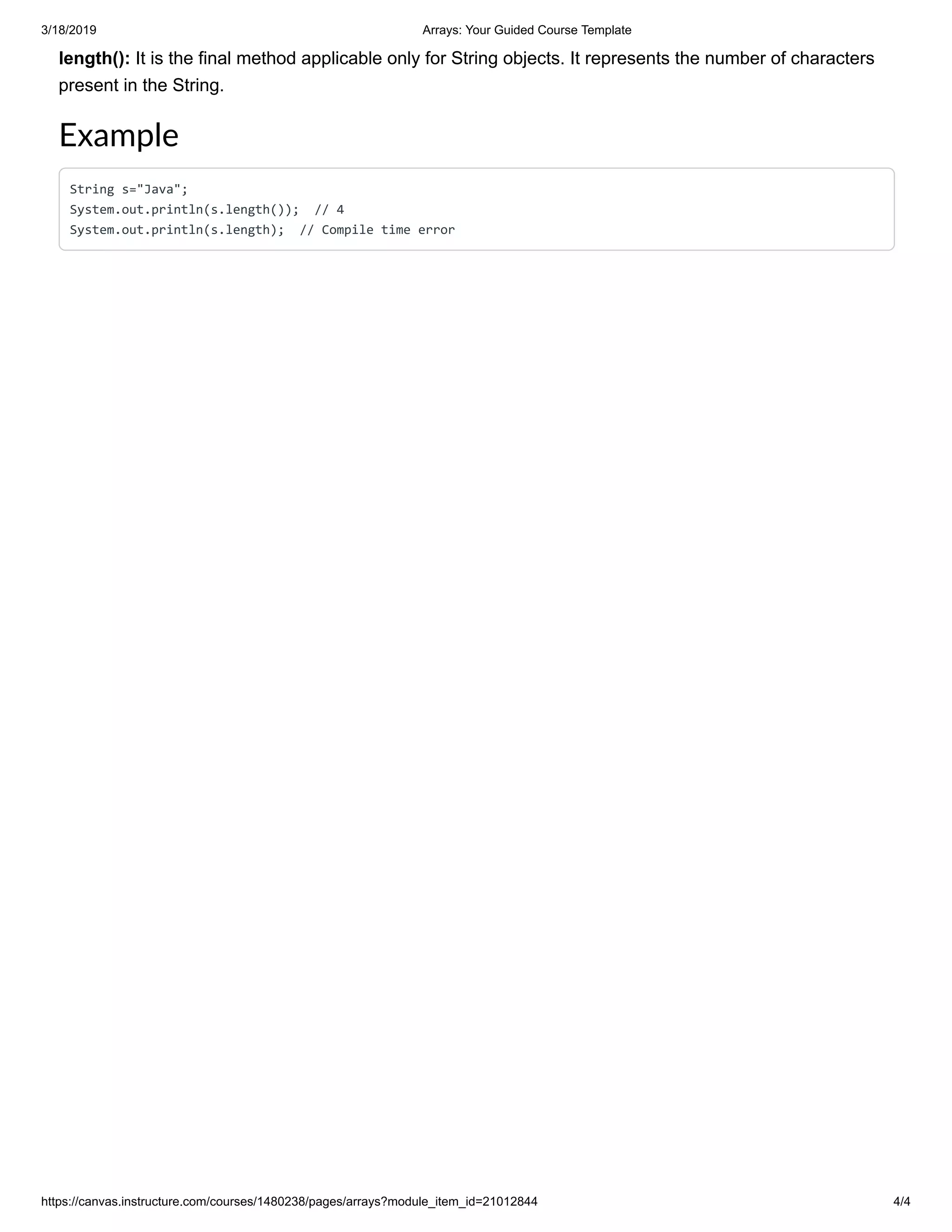 Arrays in java | PDF