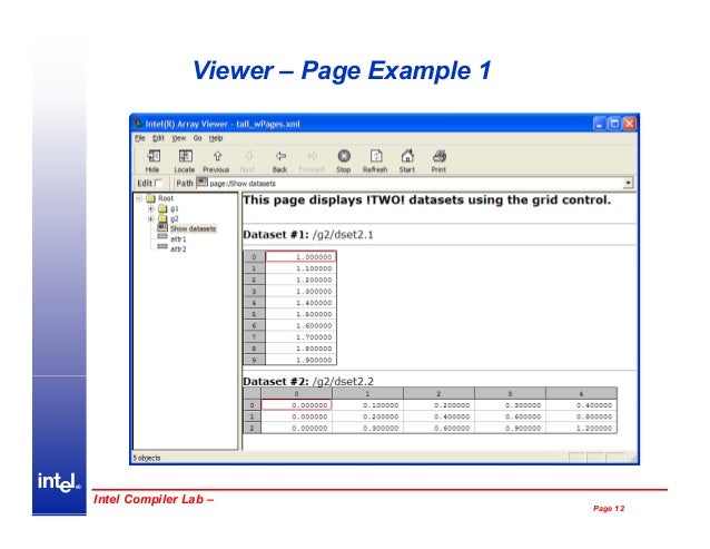 Intel Array Visualizer